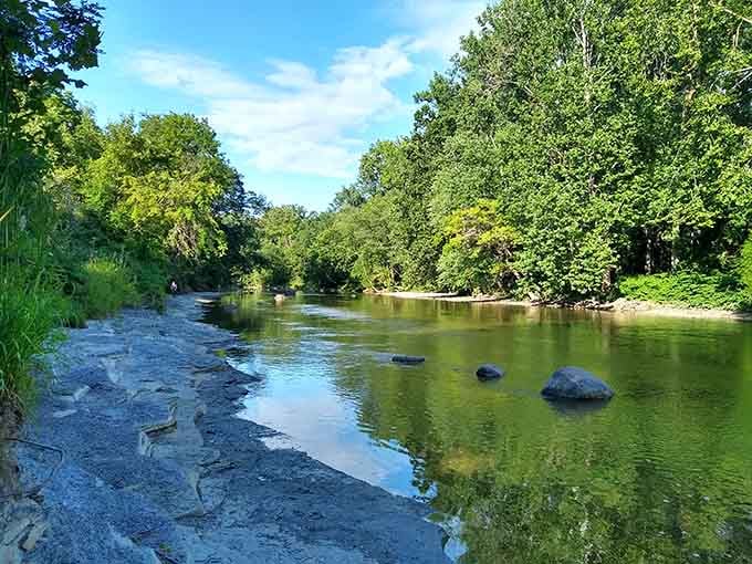 The Black River winds through natural beauty, offering peaceful moments and fishing spots that locals have cherished for generations.