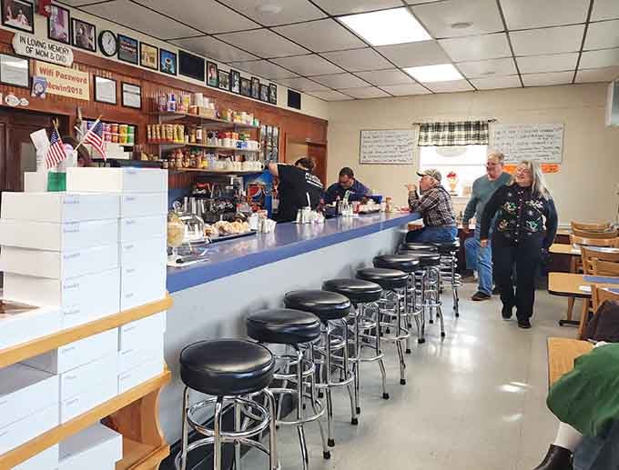Counter seats filled with happy diners who know the secret to starting any day off absolutely right.