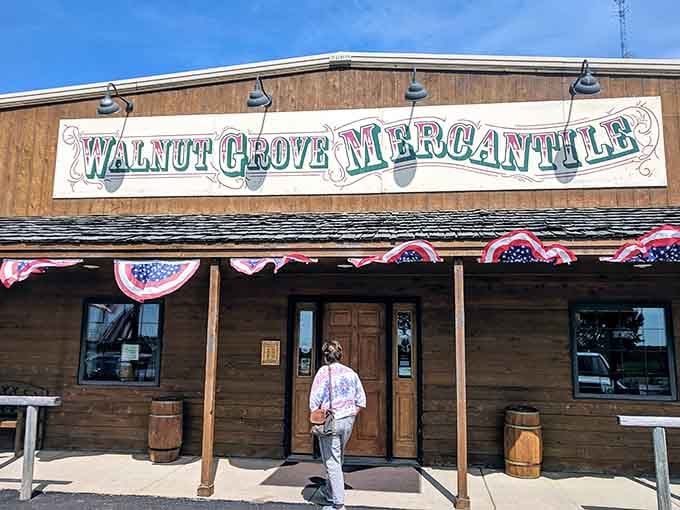 Walnut Grove Mercantile channels frontier nostalgia, reminding visitors that simpler times had their financial advantages too.