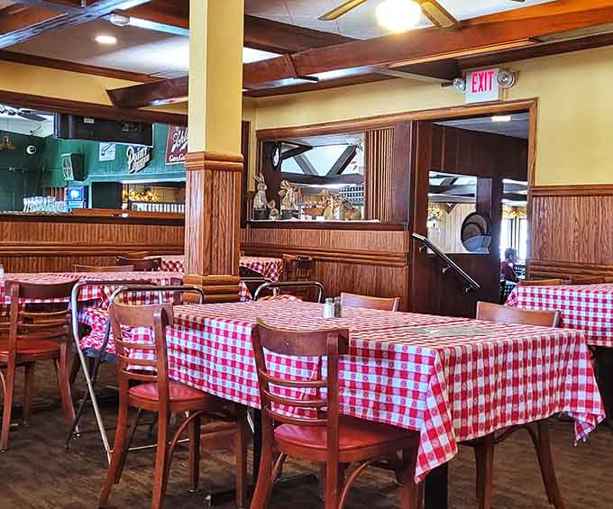 Another angle of that welcoming dining room where strangers become friends over plates of exceptional comfort food.