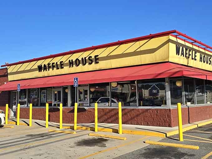 The iconic Waffle House delivers exactly what you're craving, serving up Southern breakfast comfort any time day or night reliably.