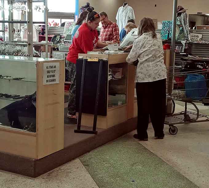 The checkout counter where dreams come true and wallets stay surprisingly full, a rare combination in modern retail.
