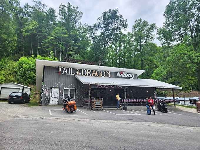Two legendary roads meet here, giving motorcyclists and drivers alike the ultimate decision: thrills or scenic tranquility first.