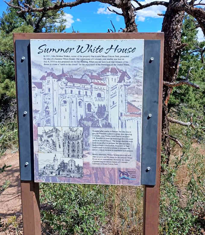 The Summer White House sign reveals another layer of ambitious dreams that never quite made it to completion.