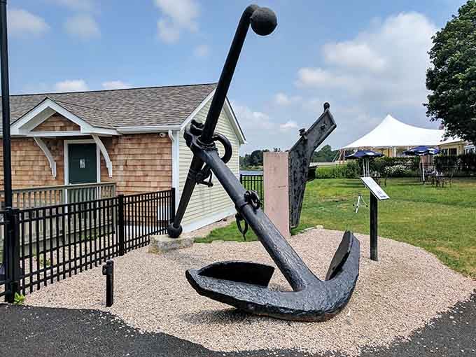 This massive anchor once held ships steady through storms that would make modern sailors turn pale with fear.