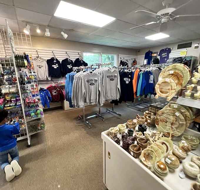 The gift shop stocks everything from t-shirts to genuine minerals, because everyone needs cave memorabilia in their life.