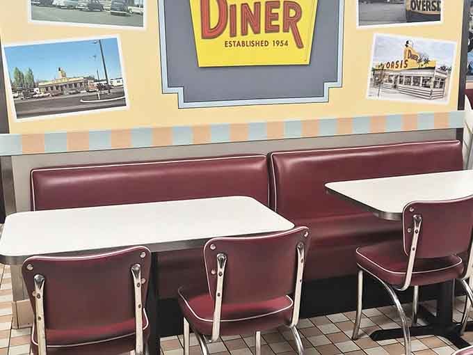 These burgundy booths have probably heard more stories than your therapist and judged you way less for it.