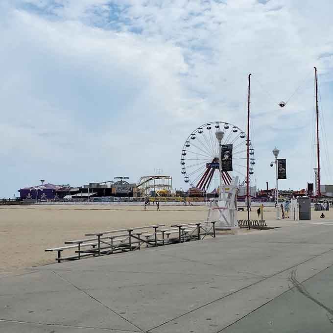 The ferris wheel looms in the distance, offering views that make your fear of heights totally worthwhile.