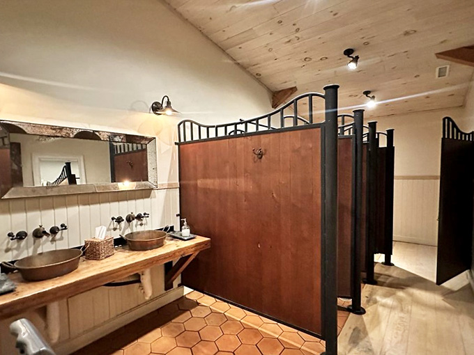 Even the bathrooms here look like they belong in a design magazine's feature spread.