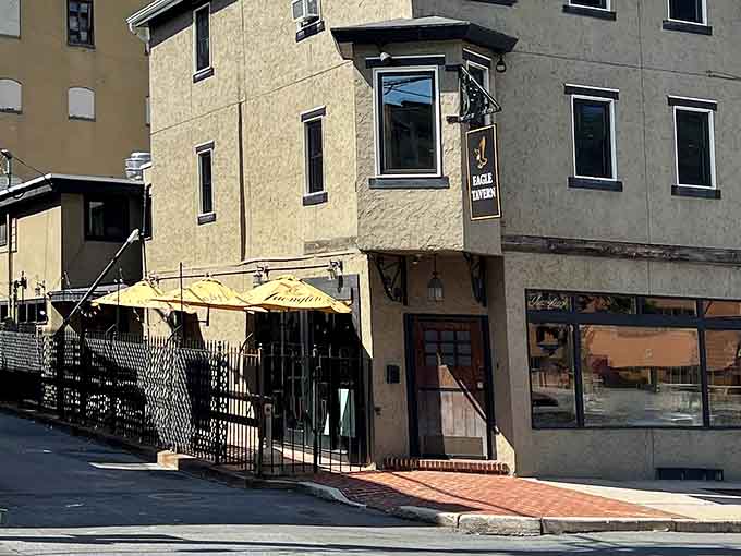 Eagle Tavern's corner location invites you to pull up a chair where locals gather and strangers become friends.