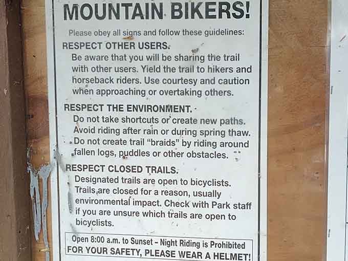 When even the park signs are polite and reasonable, you know you're in Connecticut, folks.