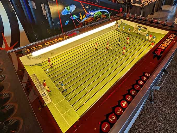 Table soccer brings the beautiful game indoors where weather never cancels your match and overtime costs nothing extra.