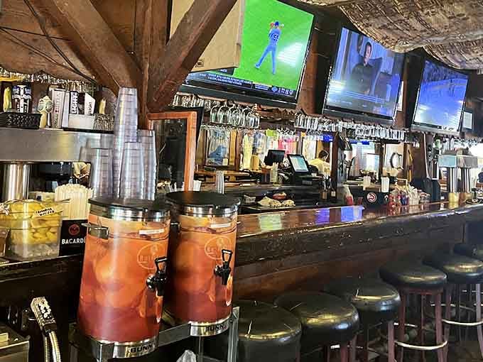 Pull up a stool at the counter where you can watch the action and chat with friendly staff.