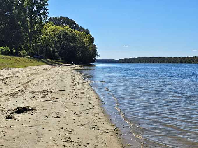 Miles of sandy shoreline waiting for your footprints and nobody else's.