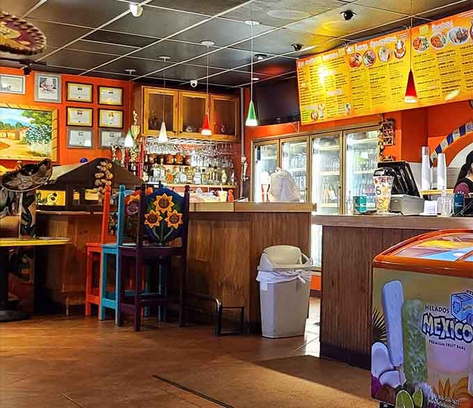 The order counter where magic begins, complete with menu boards and the promise of authentic flavors ahead.