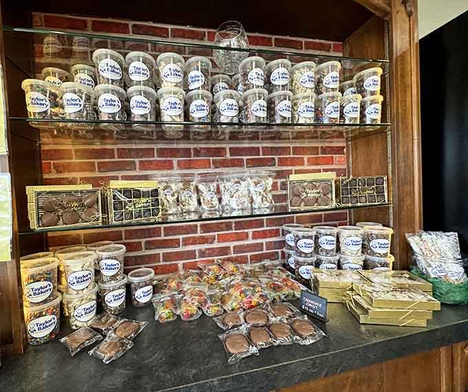 Shelves stocked with goodies that make choosing just one item feel like an impossible mission you're destined to fail.
