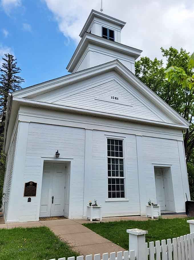 The Methodist Church's pristine white exterior and classic steeple represent small-town America at its most Norman Rockwell-esque and timeless.
