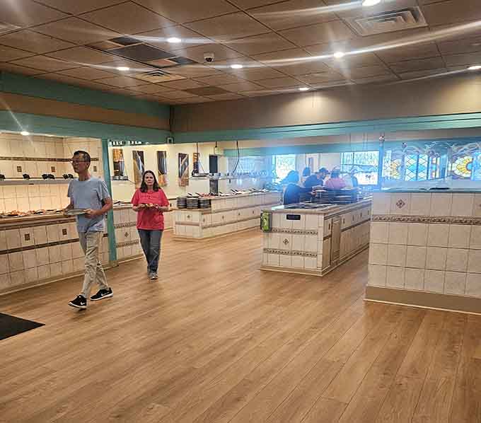 Miles of buffet stations mean you'll need a game plan, comfortable shoes, and possibly a nap afterward.