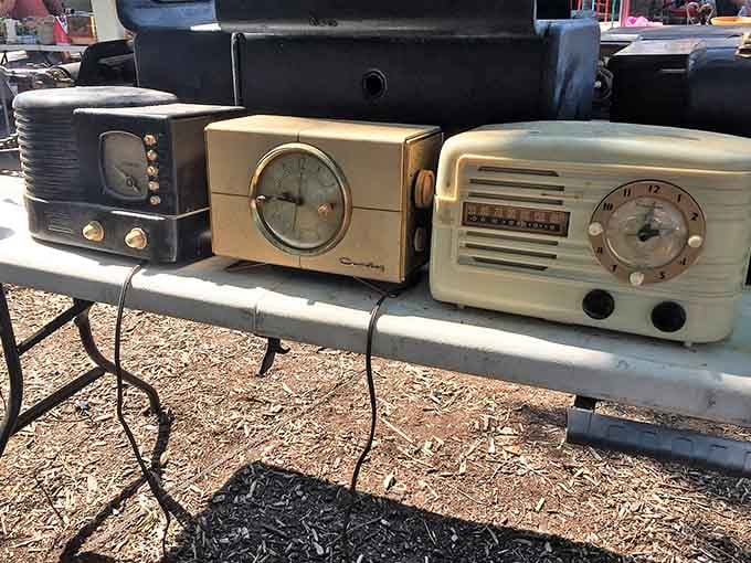 Mid-century radios that once brought news and music now bring serious retro credibility to any shelf.