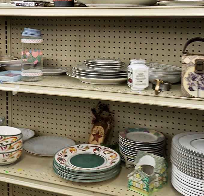 Mismatched plates and bowls create eclectic table settings that interior designers would call "curated" and charge extra for.