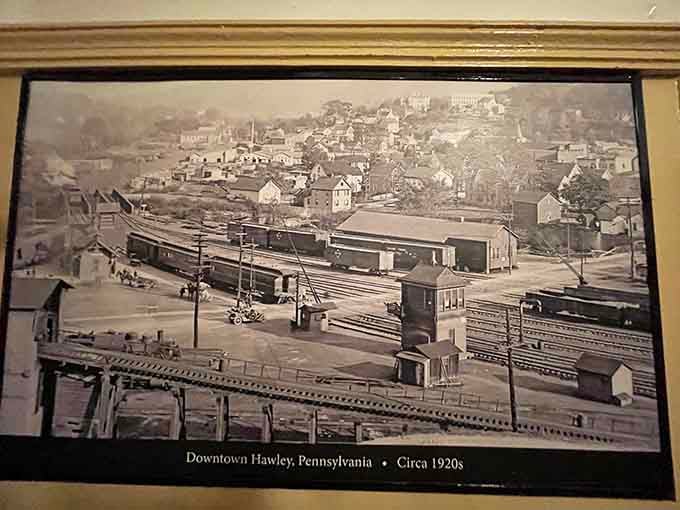 This vintage photograph of downtown Hawley shows just how integral railroads were to building these Pennsylvania communities we love today.
