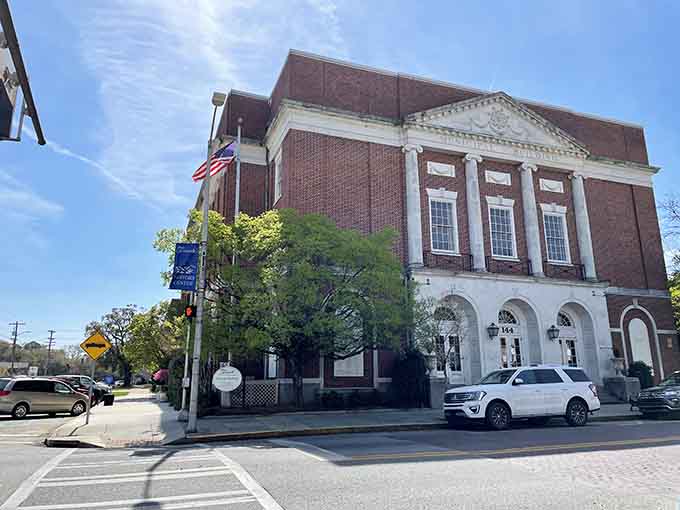The Municipal Auditorium stands as testament to when towns invested in grand public spaces for community gatherings.