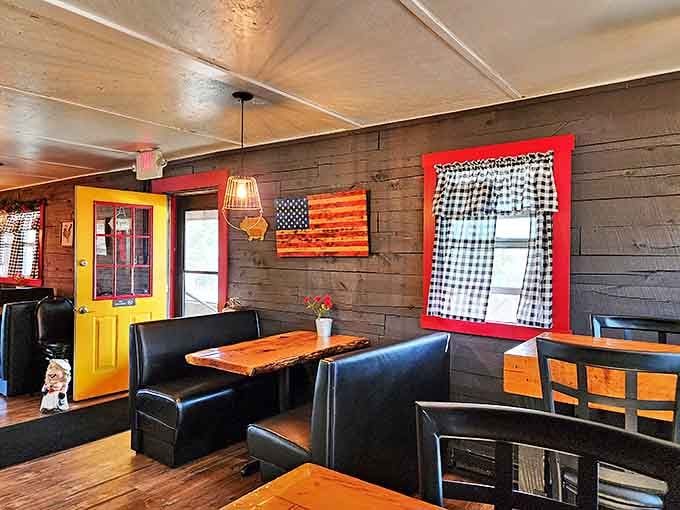 Cozy booths and rustic wood walls create the perfect backdrop for a meal you won't soon forget.