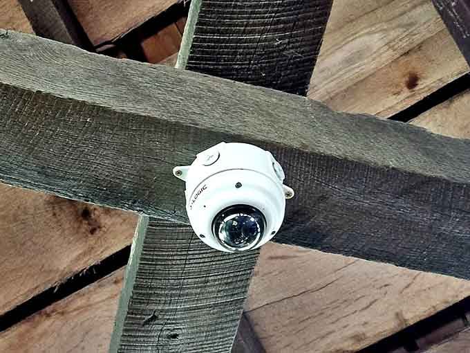 Even historic sites need security cameras now, because apparently some people can't behave around nice things.