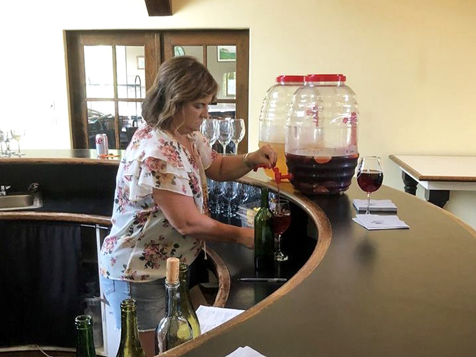 The friendly faces behind the bar make every tasting feel like catching up with old friends over good wine.
