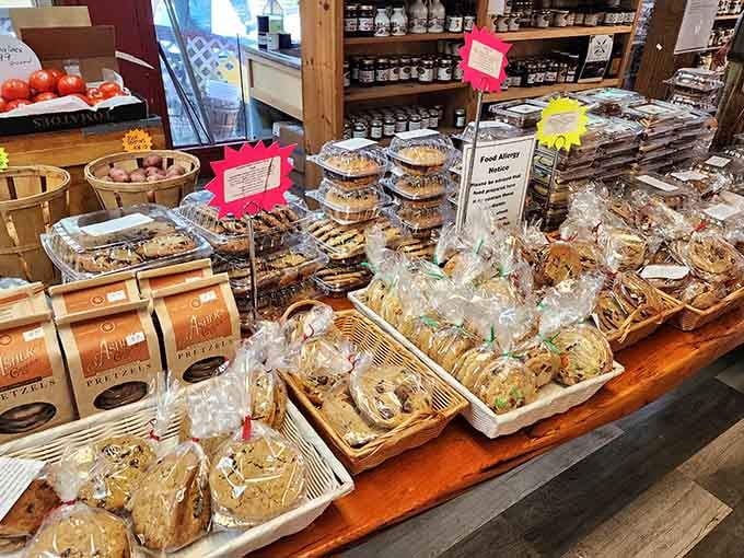 Shelves loaded with fresh-baked treats and goodies that make leaving empty-handed feel downright impossible to do.