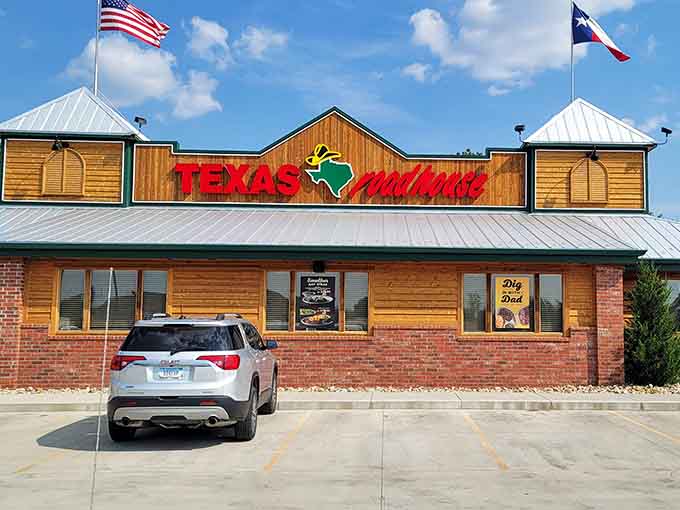 Chain restaurants exist here too, because sometimes you just want predictable rolls and a loaded baked potato.