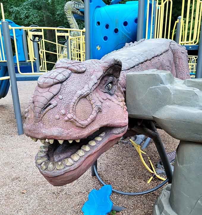 Look closely at those sculpted scales and ridges, proof that someone really cared about bringing the Mesozoic Era to life.