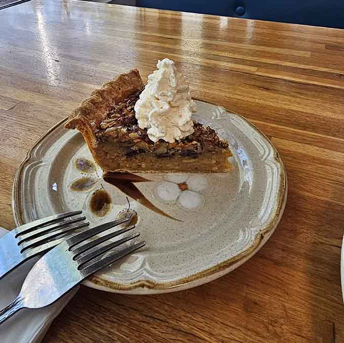 Pecan pie with whipped cream is the sweet ending your meal deserves, no arguments accepted here.