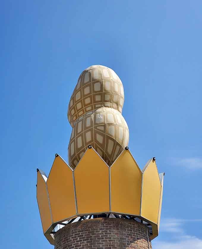 Up close, you can appreciate the craftsmanship that went into making concrete look this authentically nutty and wonderful.