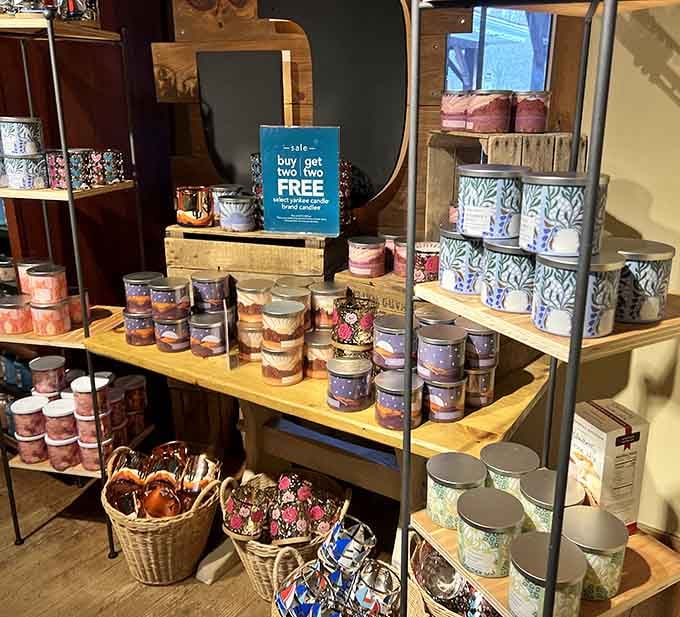 Buy one get two free means you're leaving with way more candles than any reasonable person needs, and that's perfectly fine.