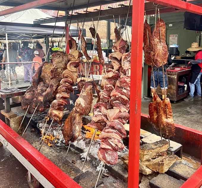 Meat roasting on spits like a medieval feast decided to set up shop in modern Florida.