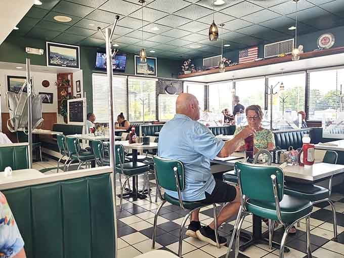 Sunlight streams through the windows onto diners who've discovered what locals have known all along about this place.