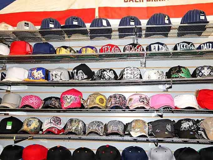 Baseball caps stacked high offer enough variety to give every day of the year its own unique headwear personality.