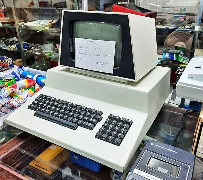 That vintage Commodore computer is basically a museum piece now, reminding us how far technology has sprinted forward.