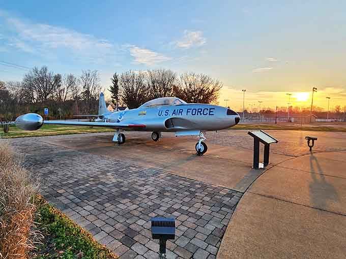 Golden hour turns military aircraft into silhouettes of service, creating Instagram moments that honor our veterans beautifully.