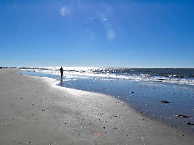 Miles of empty beach prove that paradise isn't crowded when you know where to look for it.