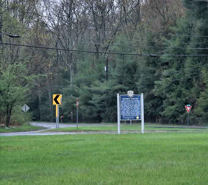 The historical marker tells a story of the past, reminding us that every place has layers worth discovering and exploring.