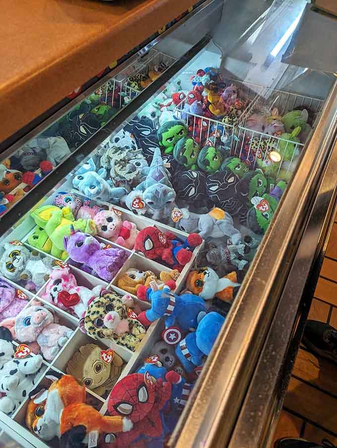 Plushies in the display case add whimsy, though they're significantly less delicious than everything else here.
