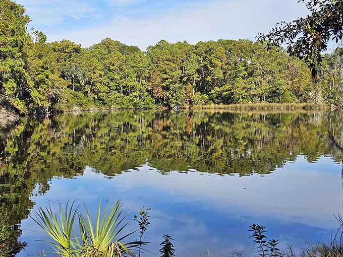 When the water mirrors the sky this perfectly, you understand why people sit here for hours just watching nature.