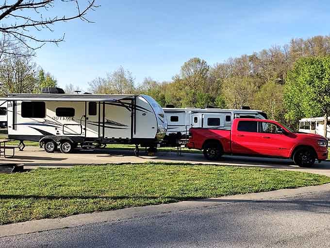 Modern camping where your RV gets better views than most luxury hotels, and the neighbors are significantly quieter.