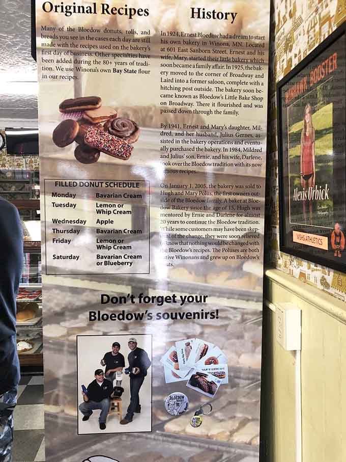 The history board tells stories of recipes and traditions that have survived everything time could throw at them.