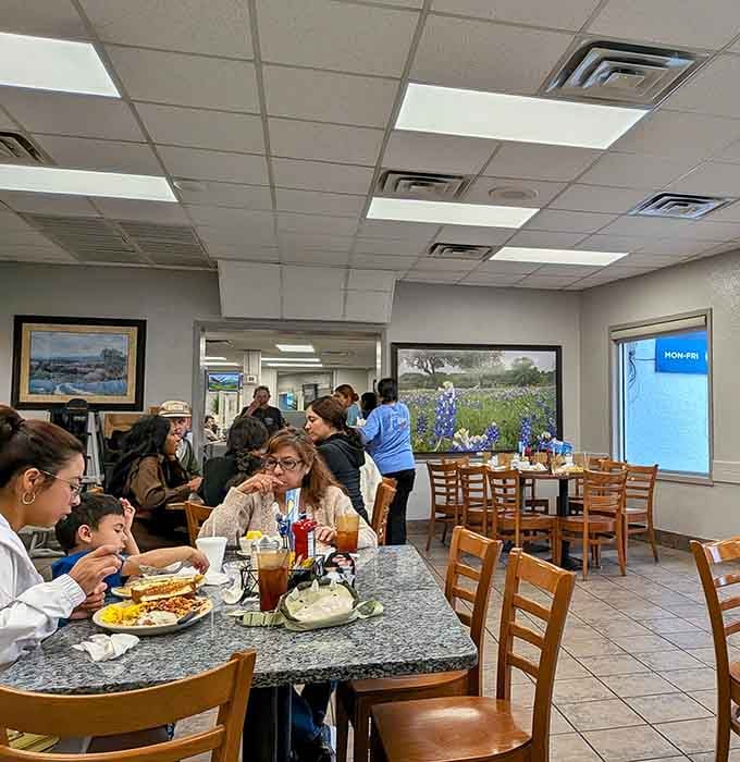 When the dining room is this packed with locals, you know you've found something special worth the drive out.