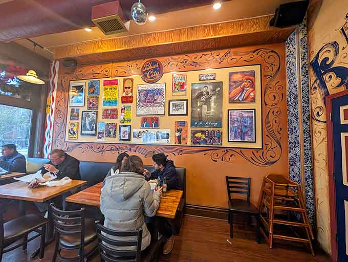 Real people enjoying real sandwiches in a real neighborhood spot, which is basically the definition of dining done right.