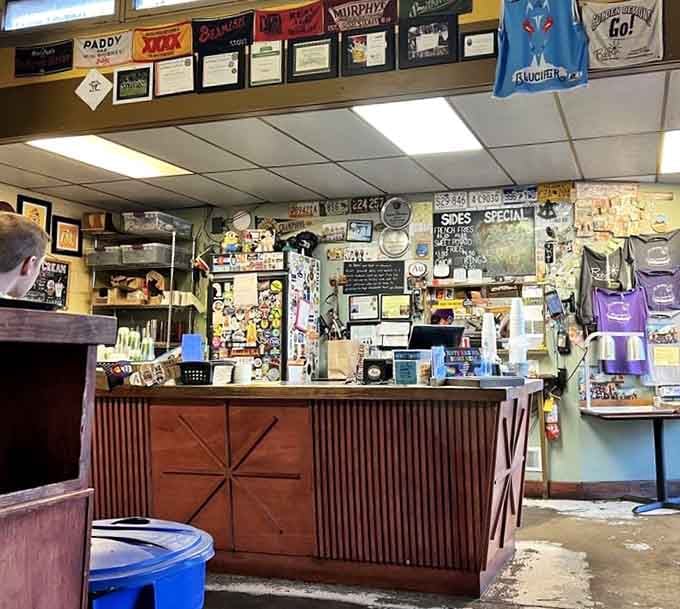 Behind that counter, burgers get made with the kind of efficiency that comes from doing one thing right.