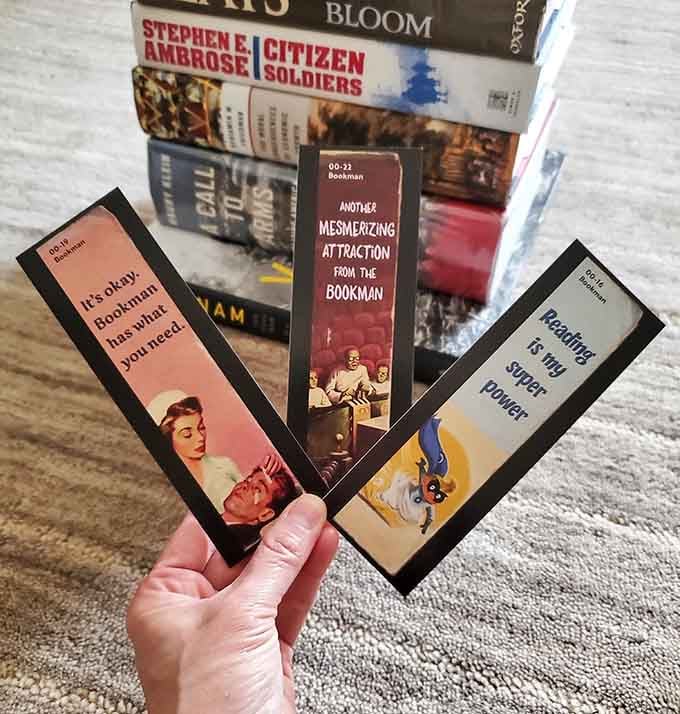 Free bookmarks with personality because even the little touches here understand that reading should come with a smile attached.